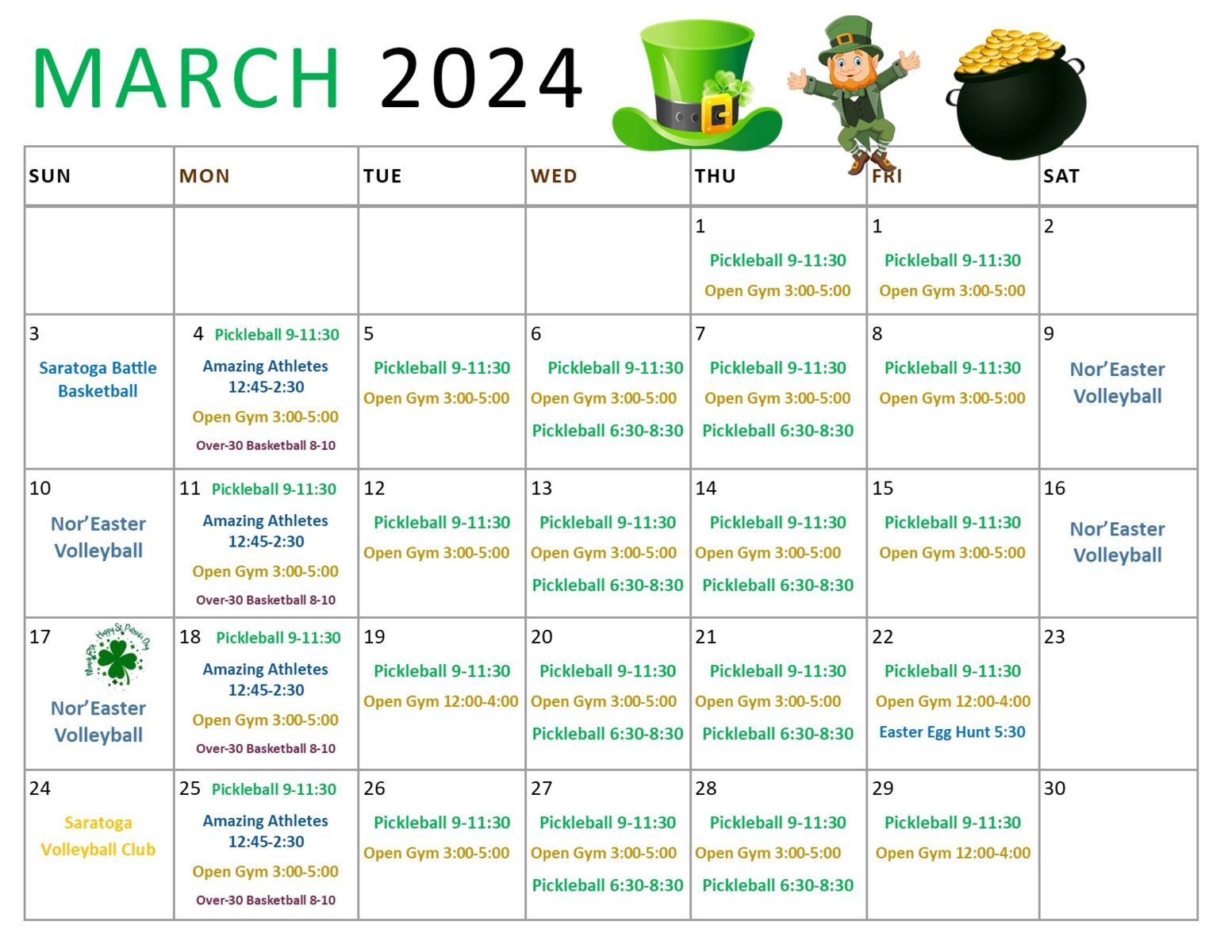 Park Calendar - Town of Wilton
