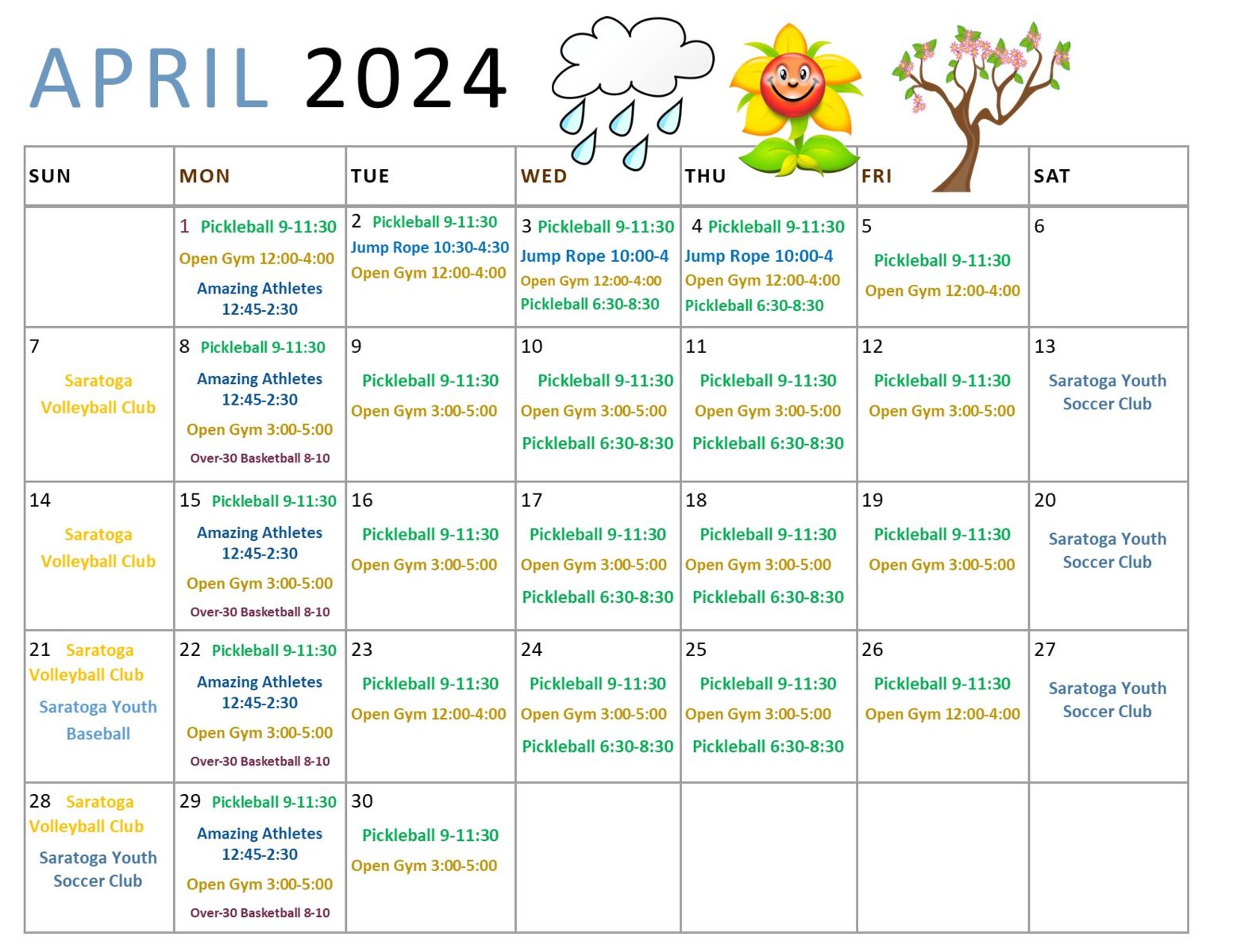 Park Calendar - Town of Wilton